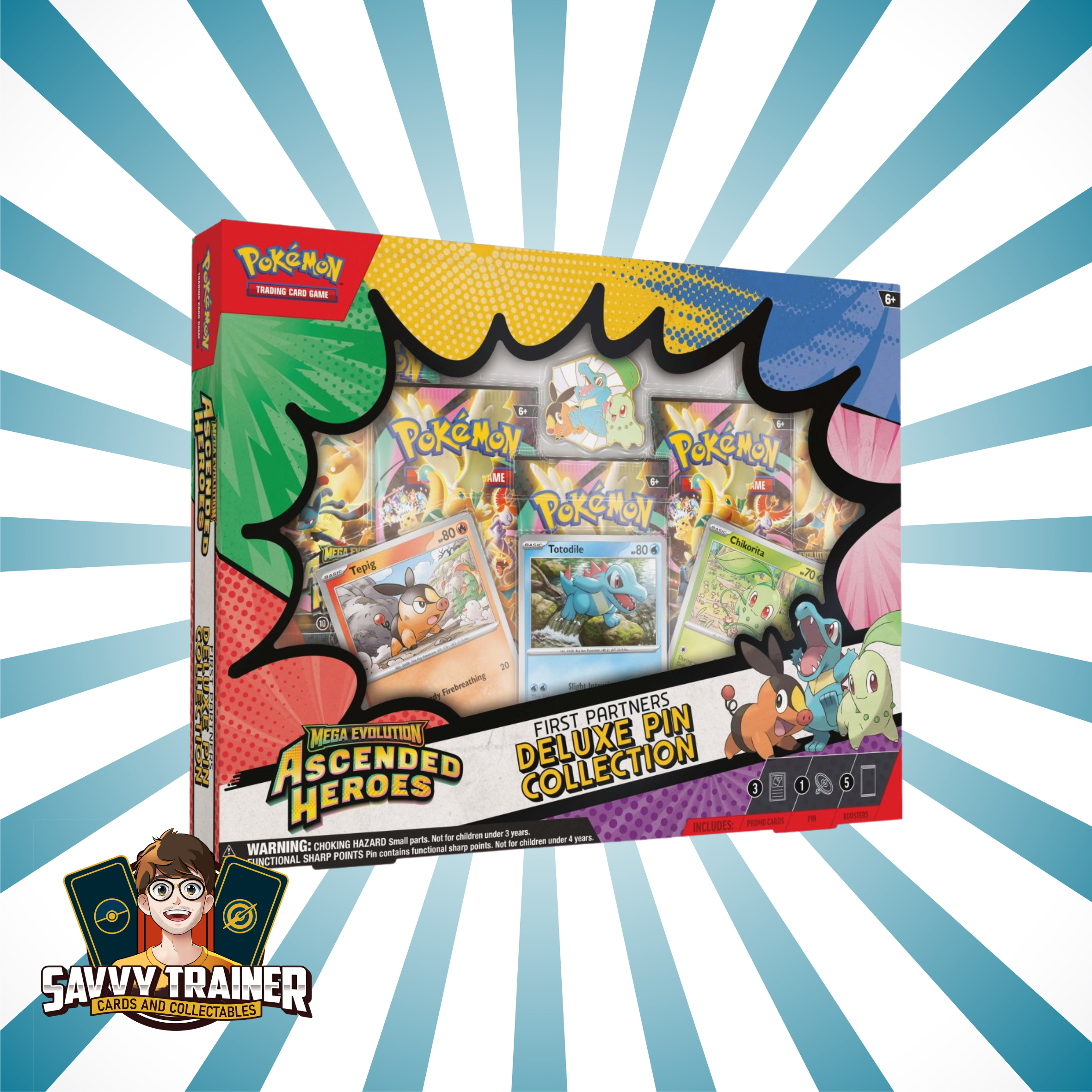Pokémon TCG: Mega Evolution— Ascended Heroes First Partners Deluxe Pin ...